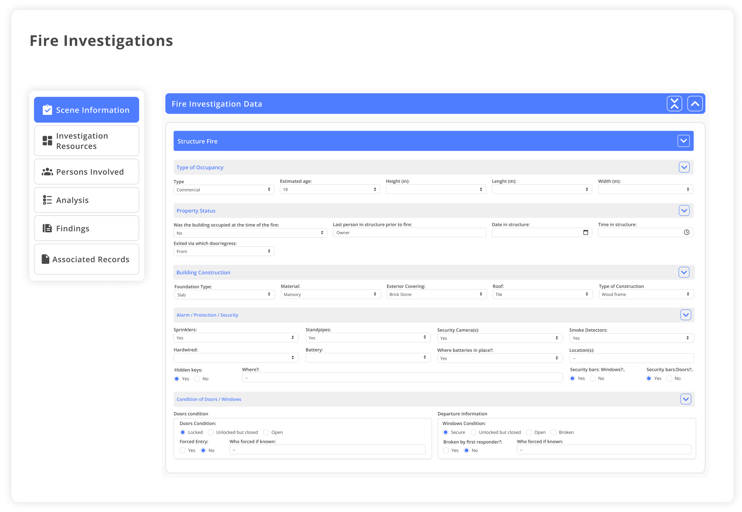 Fire Investigation Software | Fire Investigation Records Management